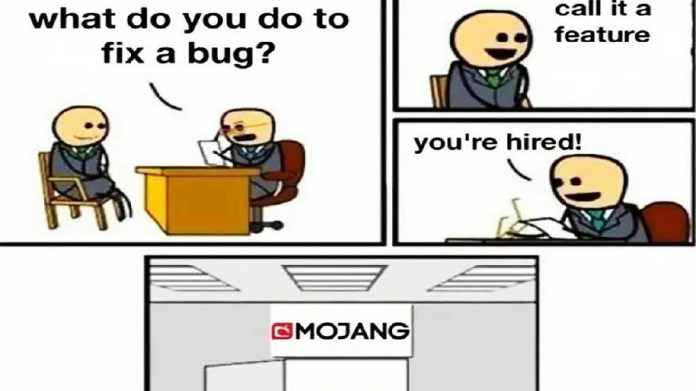 我的世界：一张英文梗图，玩家却能秒懂？老mc：因为有BUG！|玩家|火焰|诺基亚手机_新浪新闻