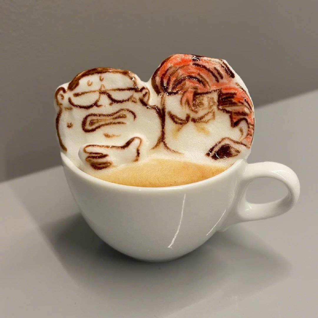 「NAOKI」咖啡师最新作品，这真的会舍得喝吗 .twi：NaoKi_N_K