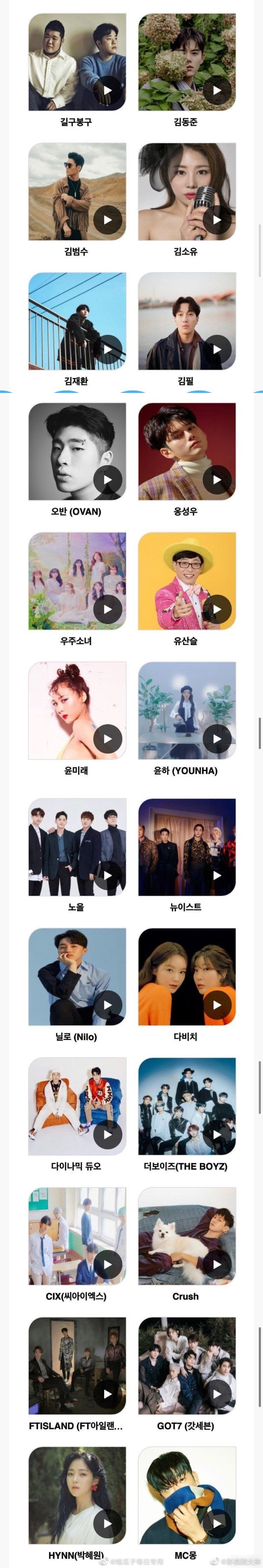 Soribada公开了2020 SORIBADA BEST K-MUSIC 候补名单，你们pick谁？