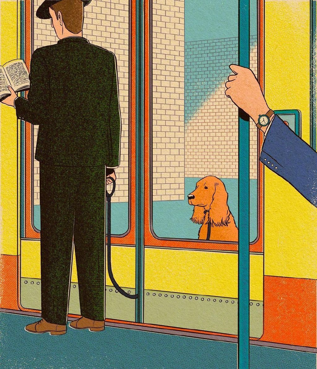 法国艺术家 Simon Bailly 的复古插画，表达耐人寻味