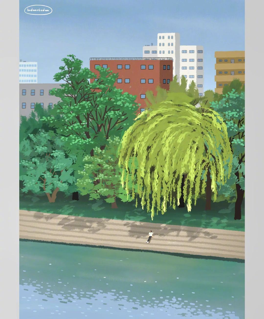 艺术家 BODAM笔下的治愈系插画__财经头条