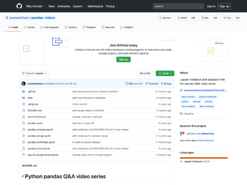 你的宝藏库已上线：四大可供学习Pandas的Github代码库__财经头条