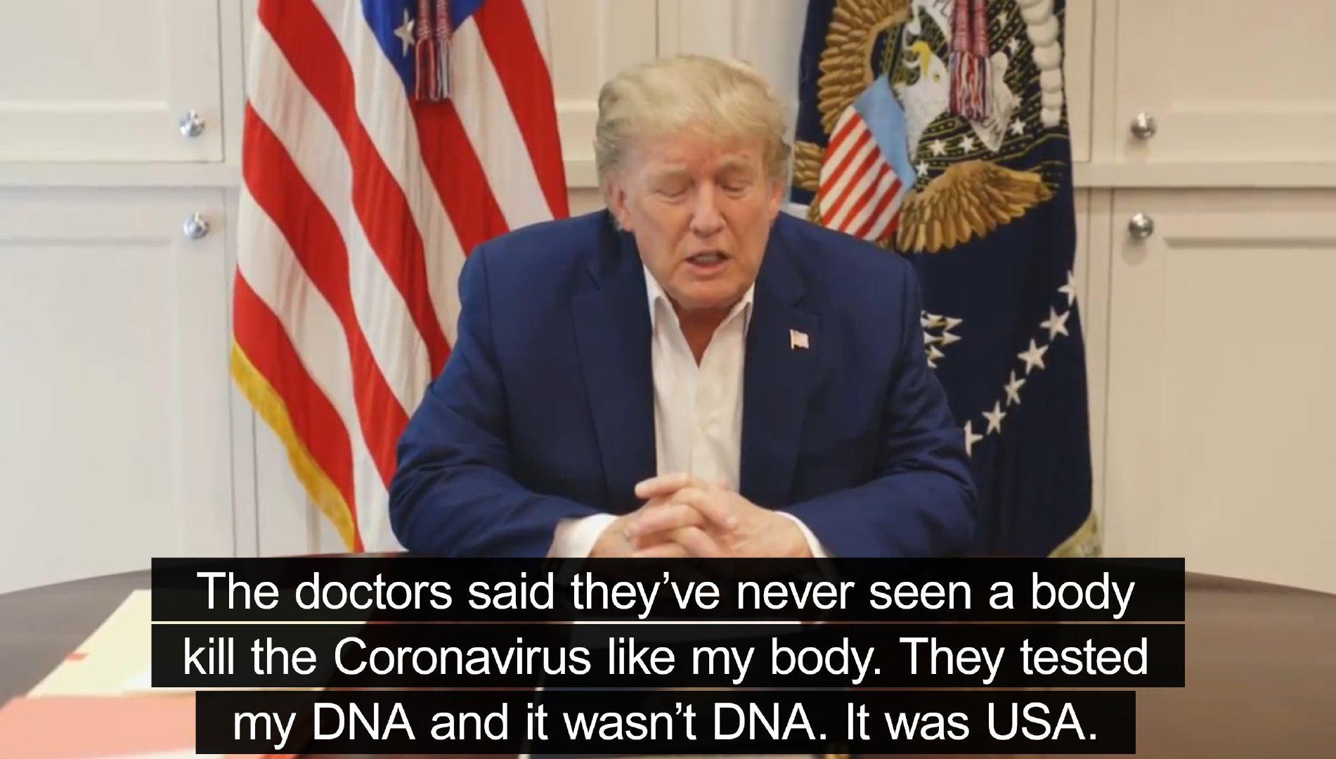 这两天网上流传的特朗普言论They tested my DNA it wasnt DNA__财经头条