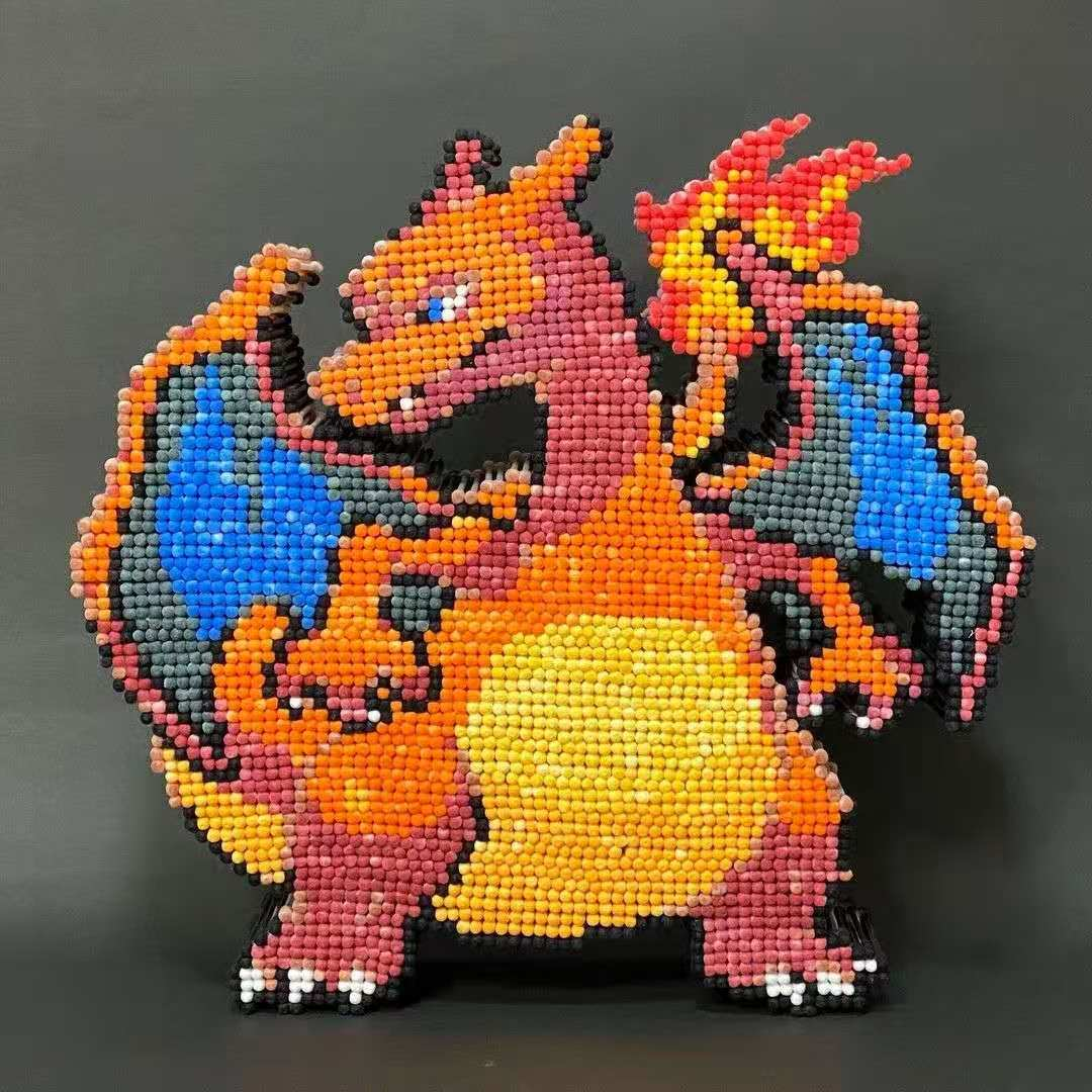 手工大佬只用了一把棉签，就做出了像素风格的精灵宝可梦|精灵宝可梦_新浪新闻