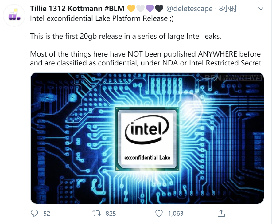 未发布芯片设计遭曝光！英特尔被黑客窃取超20BG机密数据__财经头条