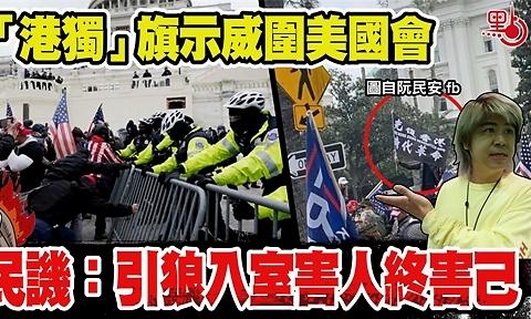 “港独”旗帜现身美国会？网友：引狼入室，害人终害己|收容|立法会|手足_新浪新闻