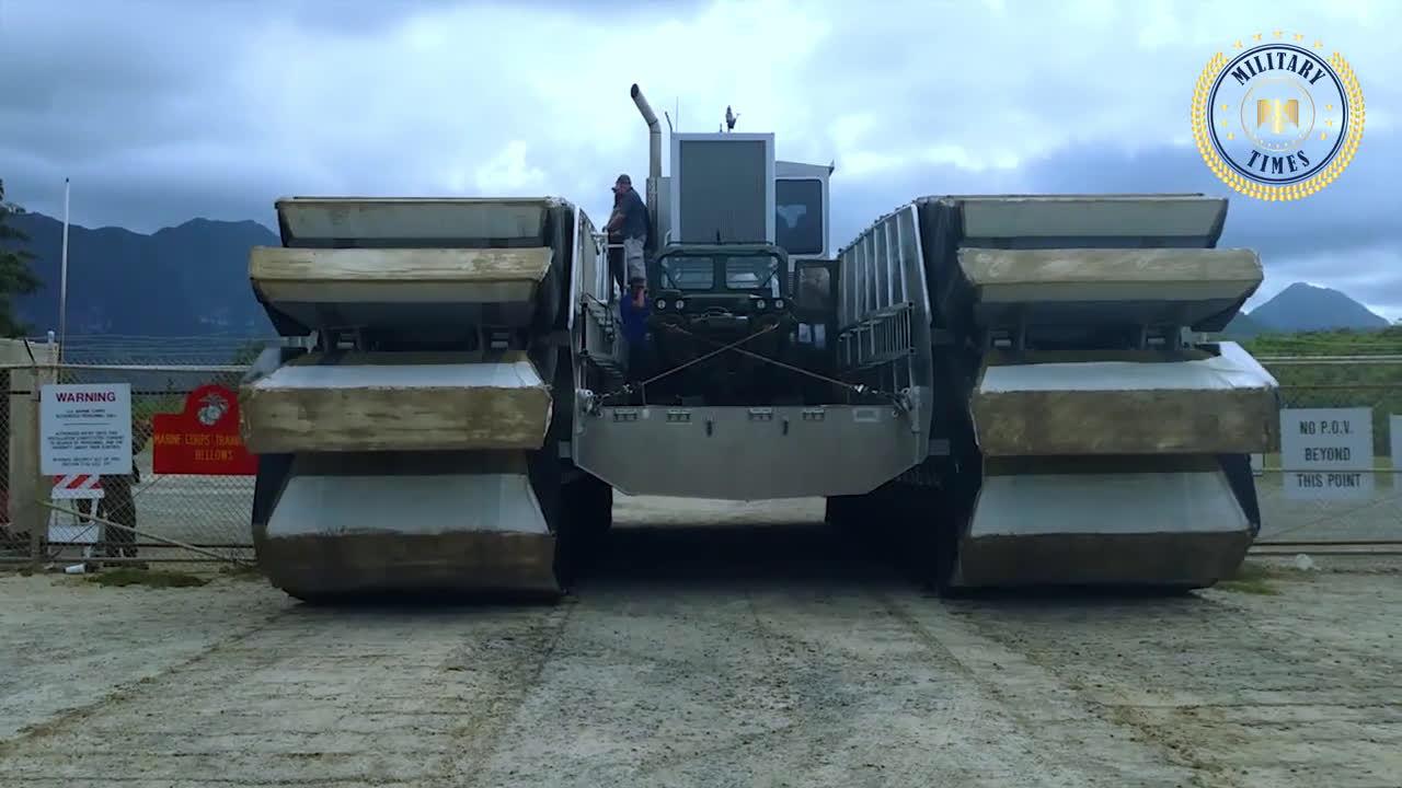 造型科幻，美国海军陆战队新巨无霸UHAC，一半坦克，一半是船…………_新浪新闻