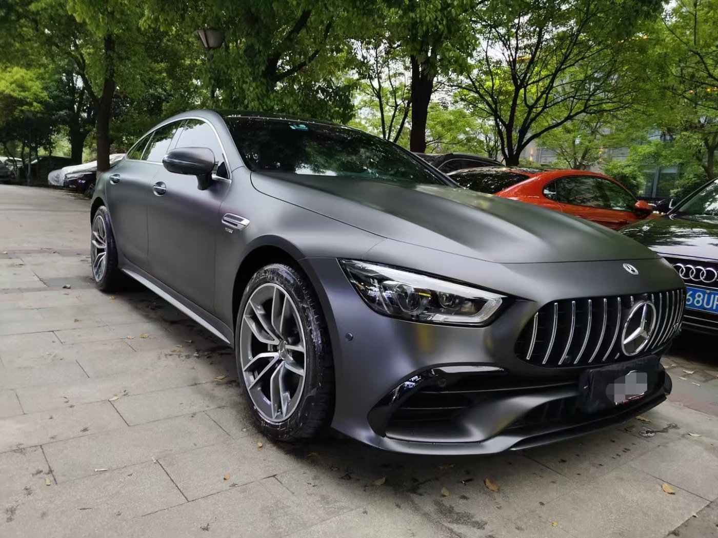 奔驰AMG GT50 贴了哑光车衣倍加质感十足-新浪汽车