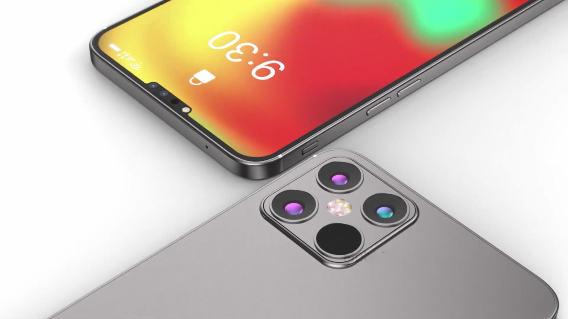 iPhone13Pro渲染图：微缝听筒刘海尺寸更小，支持55W无线闪充__财经头条