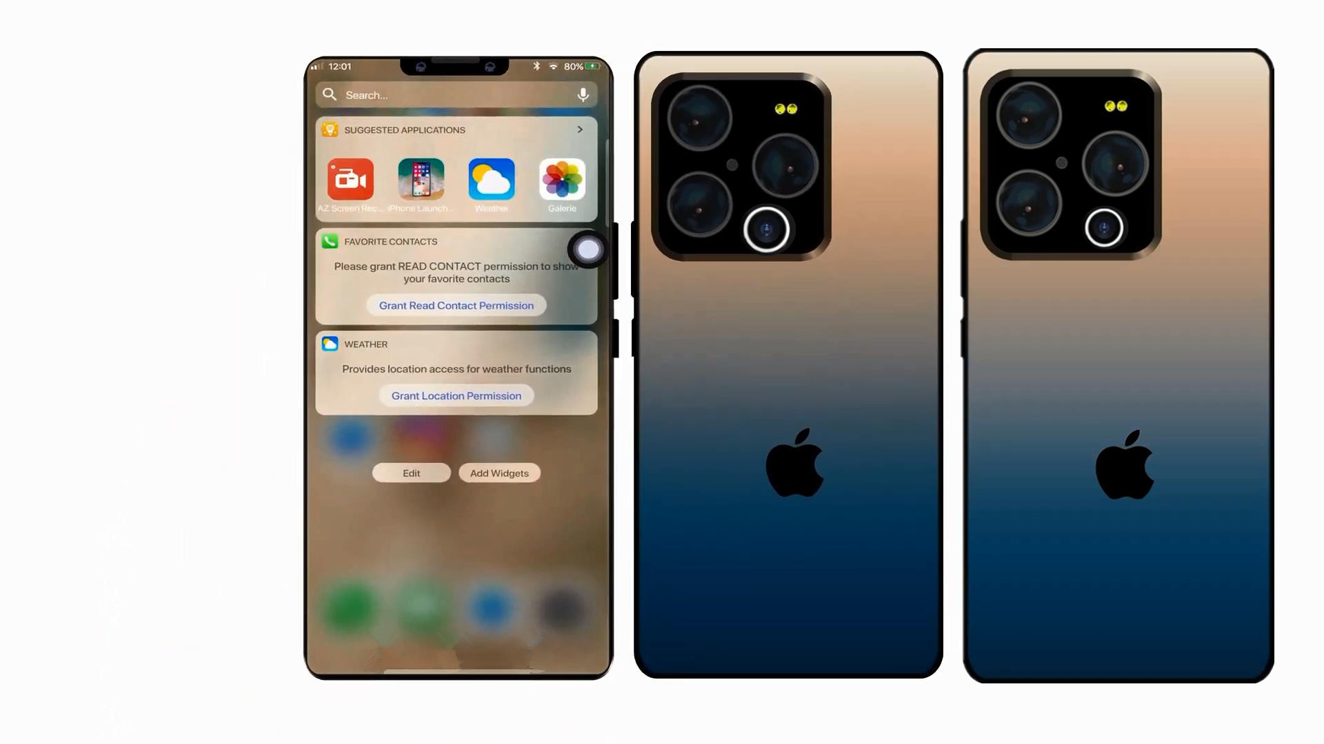 iPhone13Pro渲染图：5000万主摄配微刘海，梦幻色机身有55W快充__财经头条