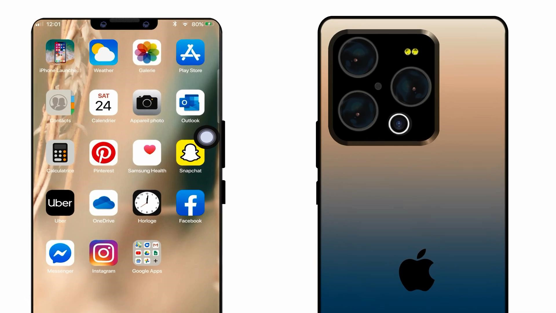 iPhone13Pro渲染图：5000万主摄配微刘海，梦幻色机身有55W快充__财经头条
