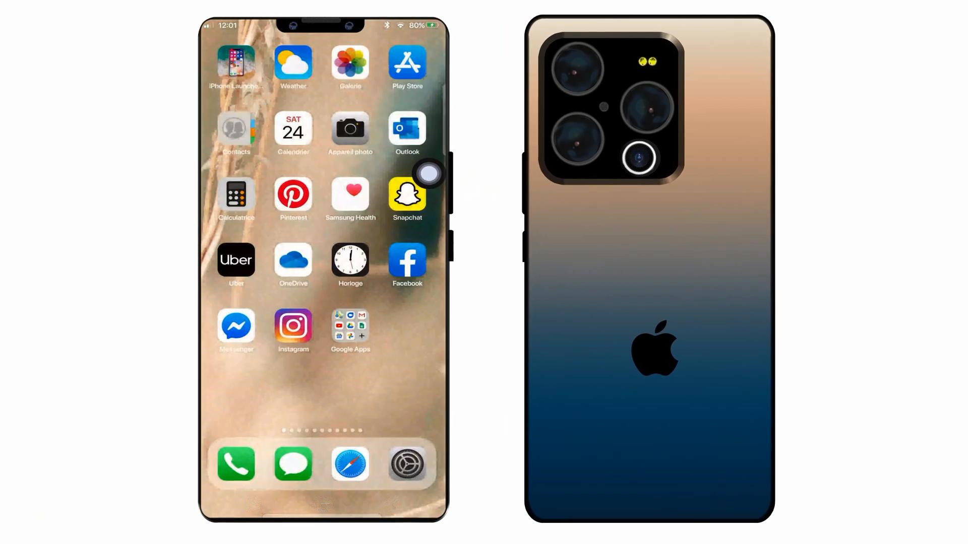 iPhone13Pro渲染图：5000万主摄配微刘海，梦幻色机身有55W快充__财经头条