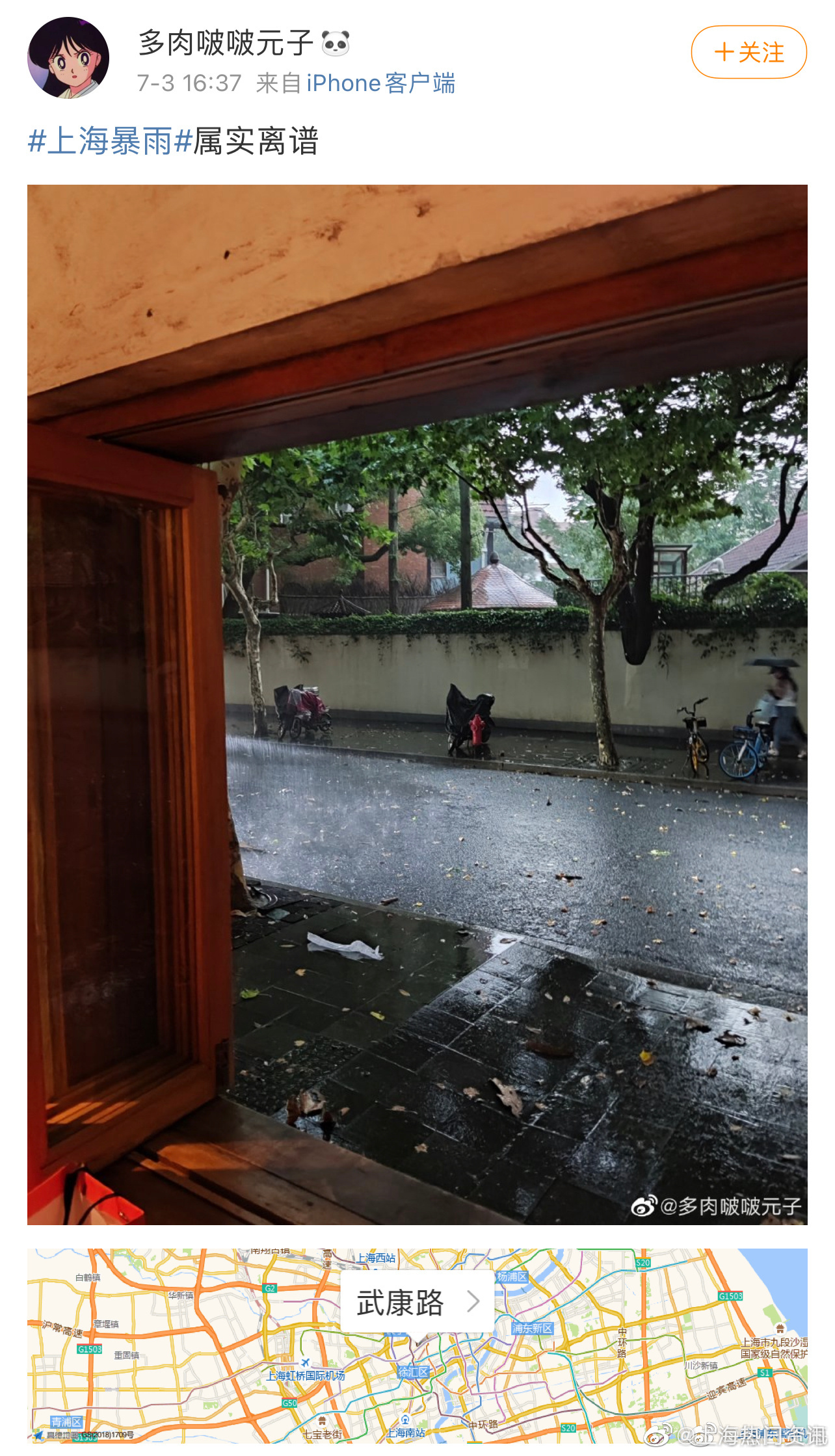 上海暴雨，一秒变天|上海市_新浪新闻