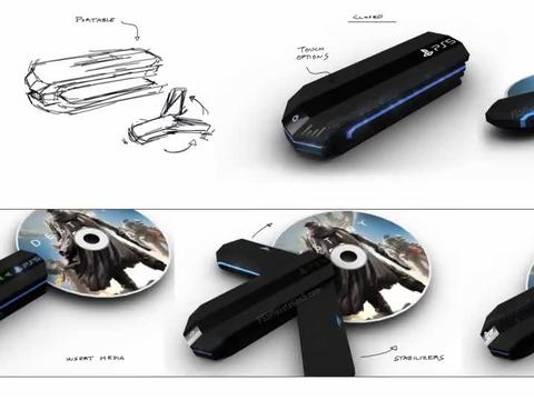 「渲染视频」PS5 Portable 5G 便携游戏主机：酷炫的折叠方式|PS5|5G_新浪新闻