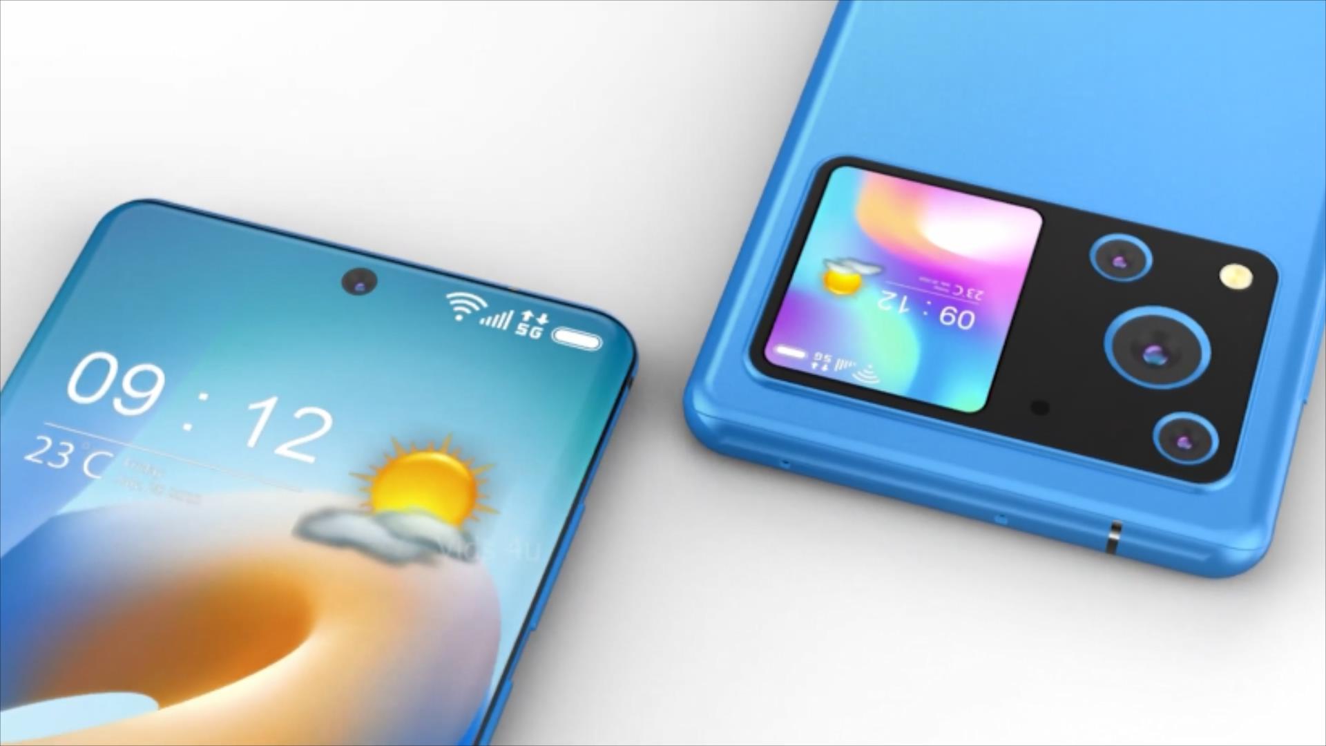 华为Mate50Pro渲染图：鸿蒙OS3骁龙895，液态徕卡三摄配2寸副屏__财经头条