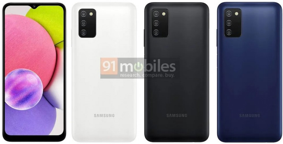 三星 Galaxy A03s 渲染图曝光：6.5英寸 720P屏幕，Helio G35 SoC__财经头条