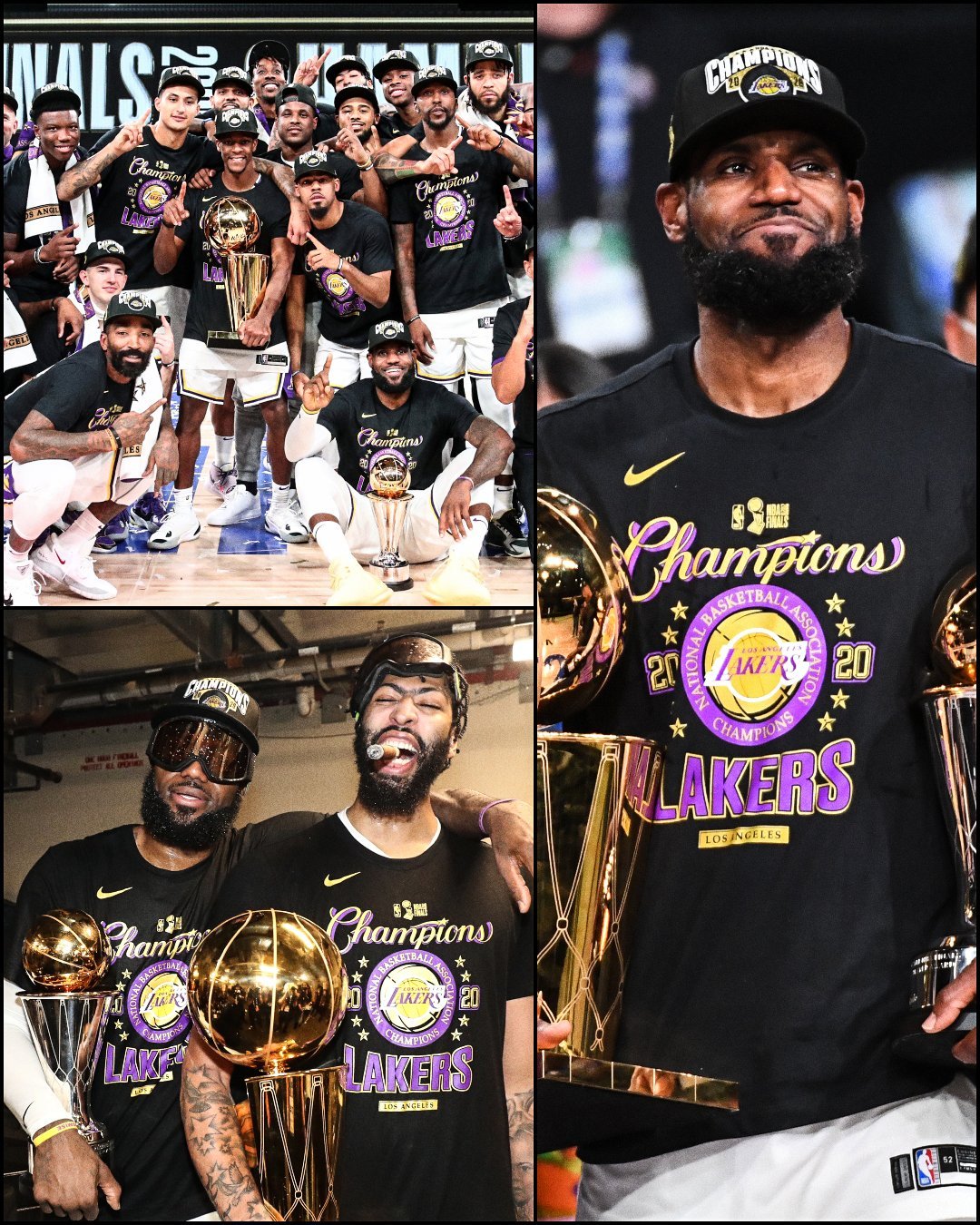 一年前的今天，湖人队加冕2020年NBA总冠军🏆🍾|湖人队|总冠军|国度_新浪新闻