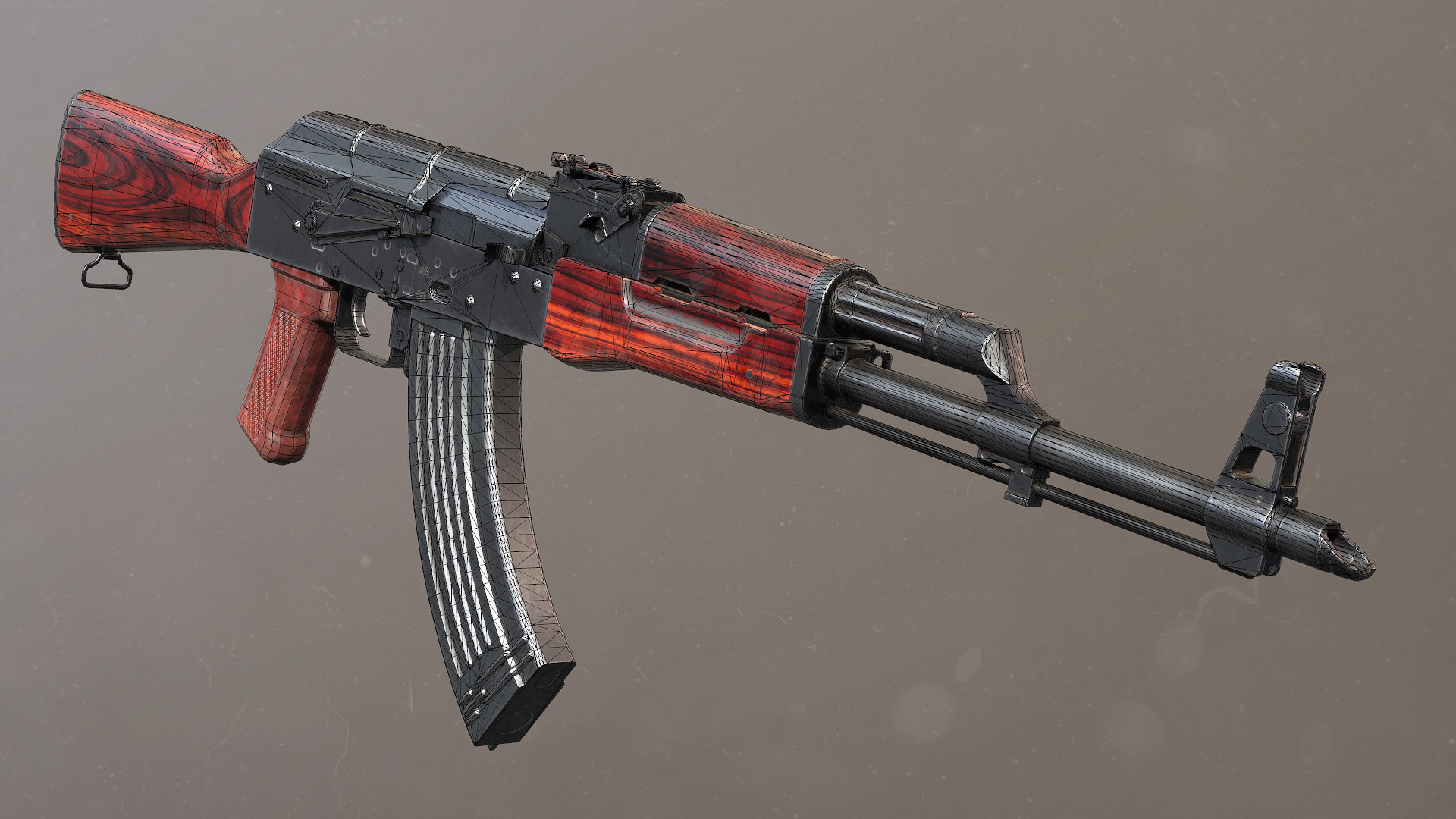 它叫AKM 于57年研发 生产1200万枝 产量比AK-47还高