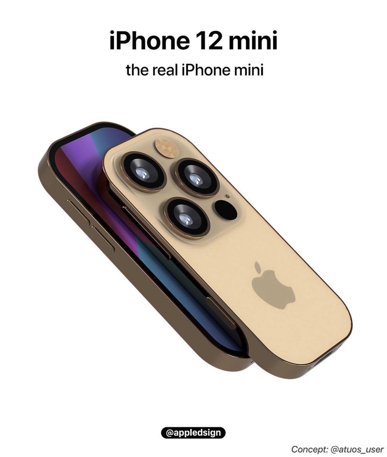 iPhone 12 Mini概念渲染图曝光：采用超小机身设计__财经头条