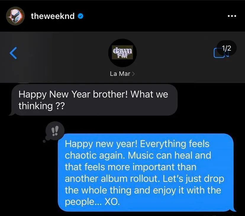 盆栽 The Weeknd 宣布新专辑本周发行！