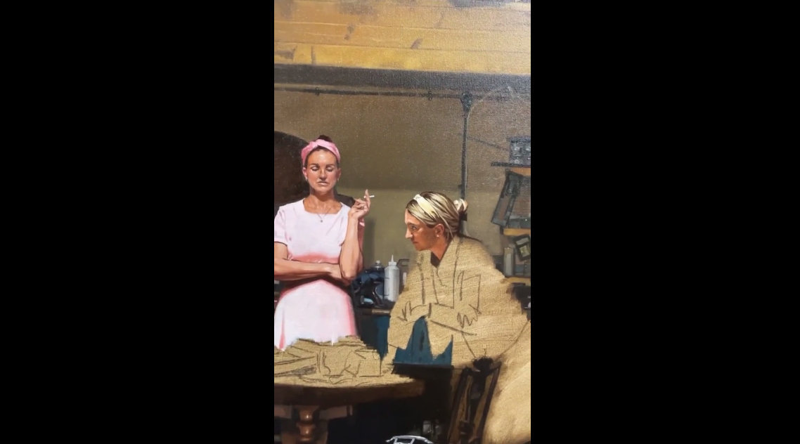 艺术家 Will Rochfort 手绘，突然就出现一张脸 来源：重吾桑_新浪新闻