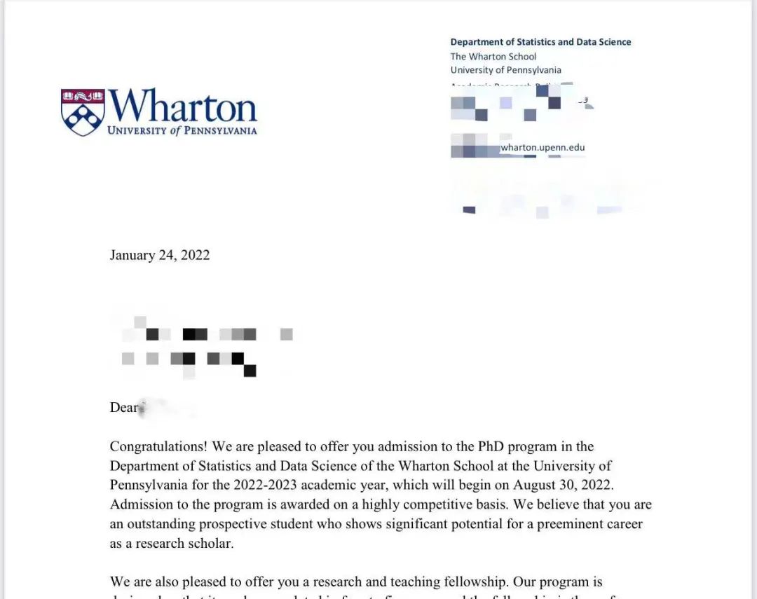 沃顿商学院全奖PhD，offer今日到达！！！！|沃顿|商学院|统计学_新浪新闻