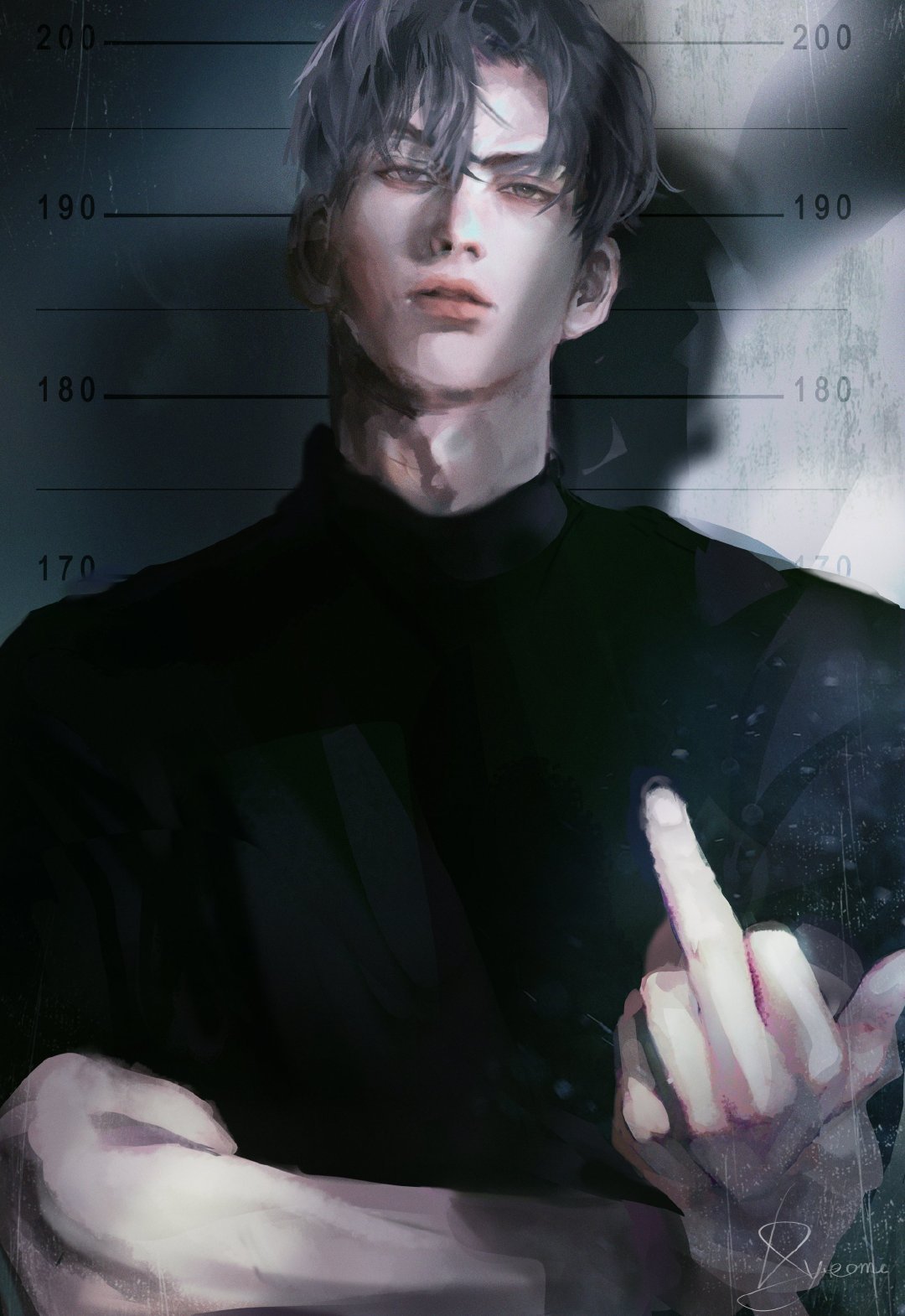 画师Ryeomi I 려미的作品，好帅！ twi：ryeomiii|画师|插画|艺术_新浪新闻