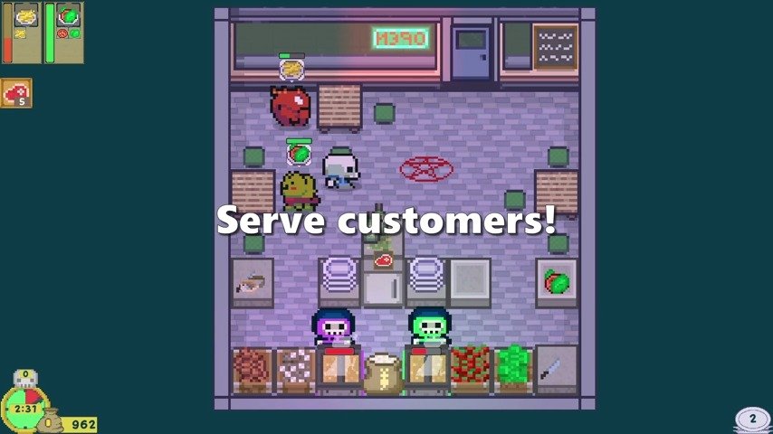 像素风多人合作烹饪游戏《骨头咖啡馆Bones Cafe》|像素风|STEAM_新浪新闻