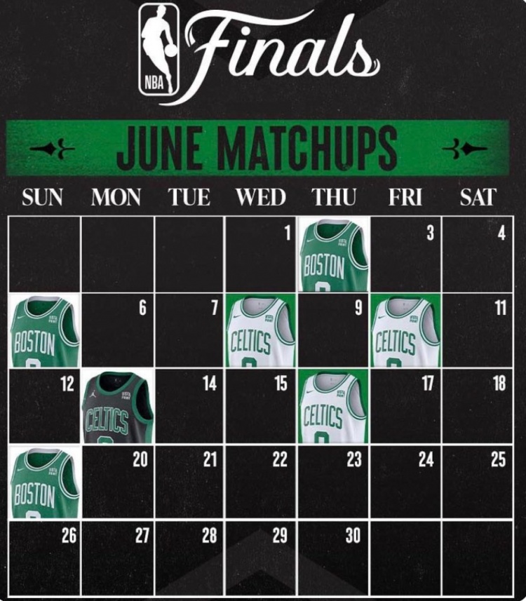 凯尔特人总决赛上身球衣一览：绿绿白白黑白绿|凯尔特人|常规赛|季后赛_新浪新闻