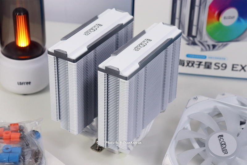 双塔双扇，强劲又养眼：超频三东海双子星S9 EX ARGB风冷散热器__财经头条