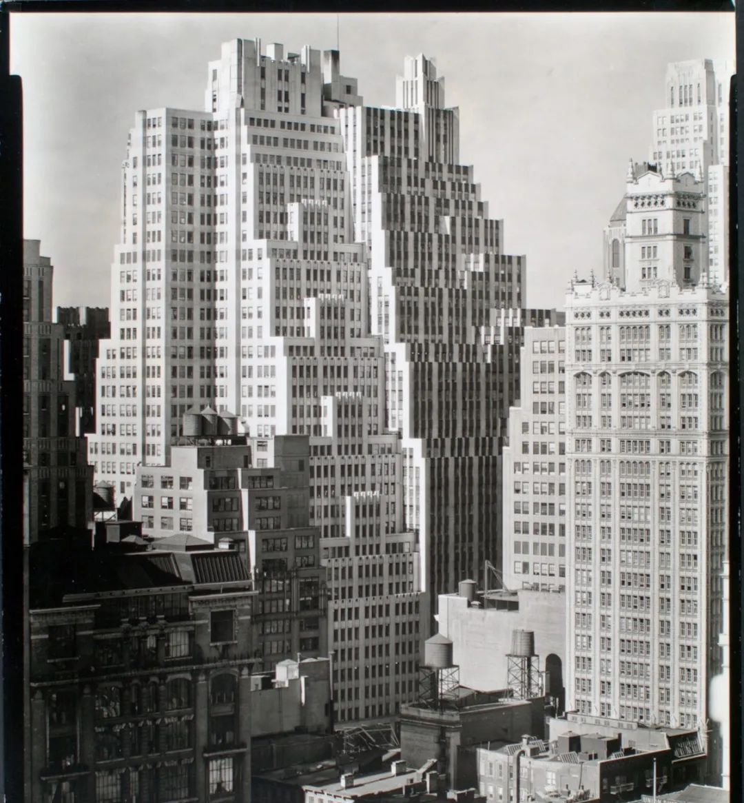 老照片 1935年的美国纽约曼哈顿 到处是高楼大厦