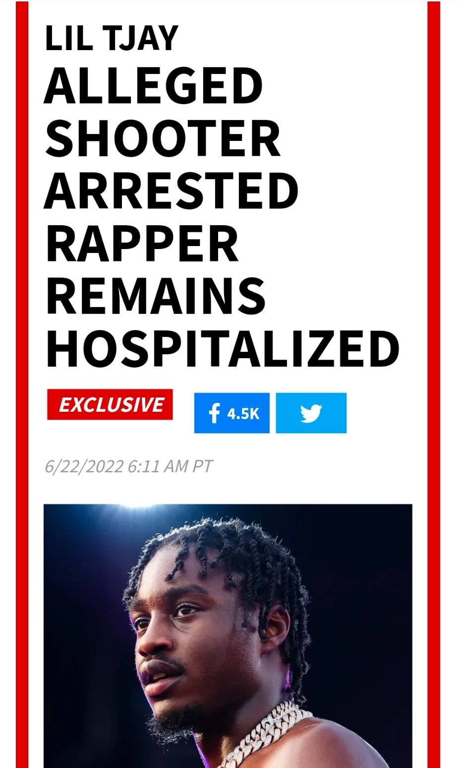 外媒消息！TMZ报道称，枪击Lil Tjay的嫌疑人已经被抓获……|枪击|嫌疑人|抢劫_新浪新闻