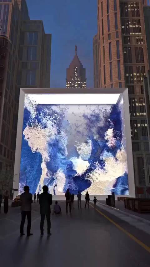 流体动力学！波浪运动的艺术装置！ . Jesse Woolston_新浪新闻