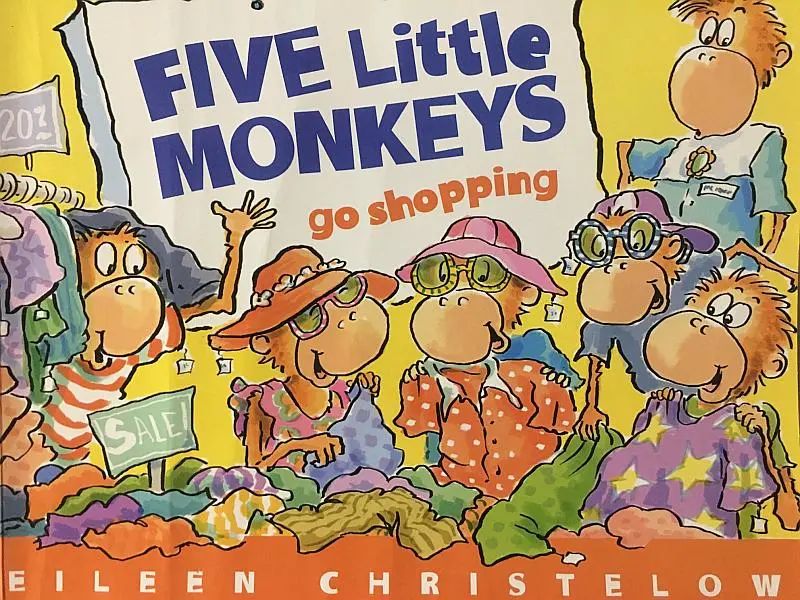 【英文有声绘本】Five little monkeys go shopping 五只小猴子去购物|ONLY_新浪新闻