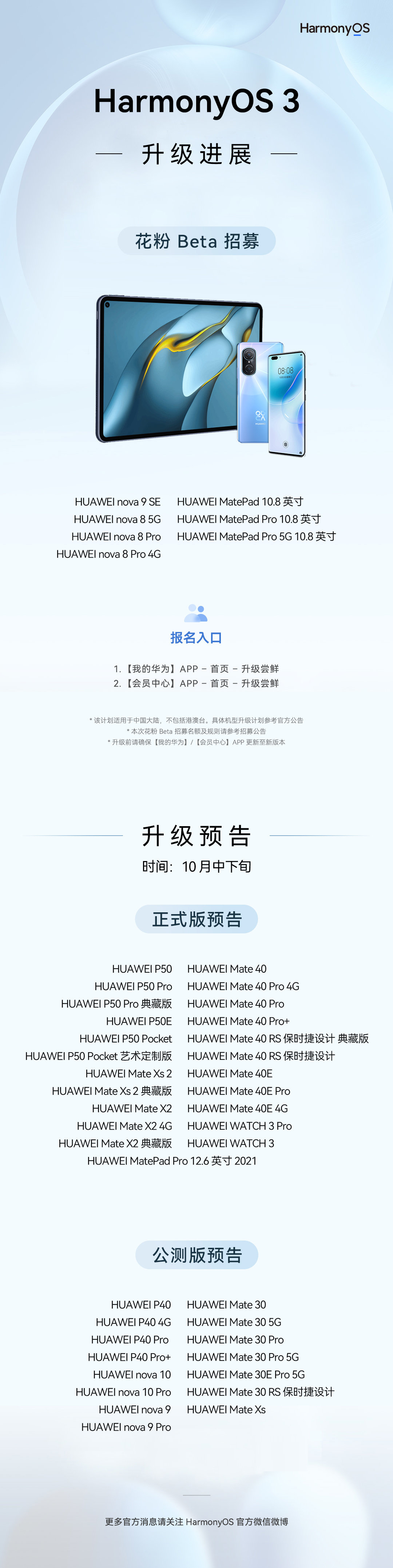 华为鸿蒙 HarmonyOS 3 首批正式版将于 10 月中下旬推送__财经头条