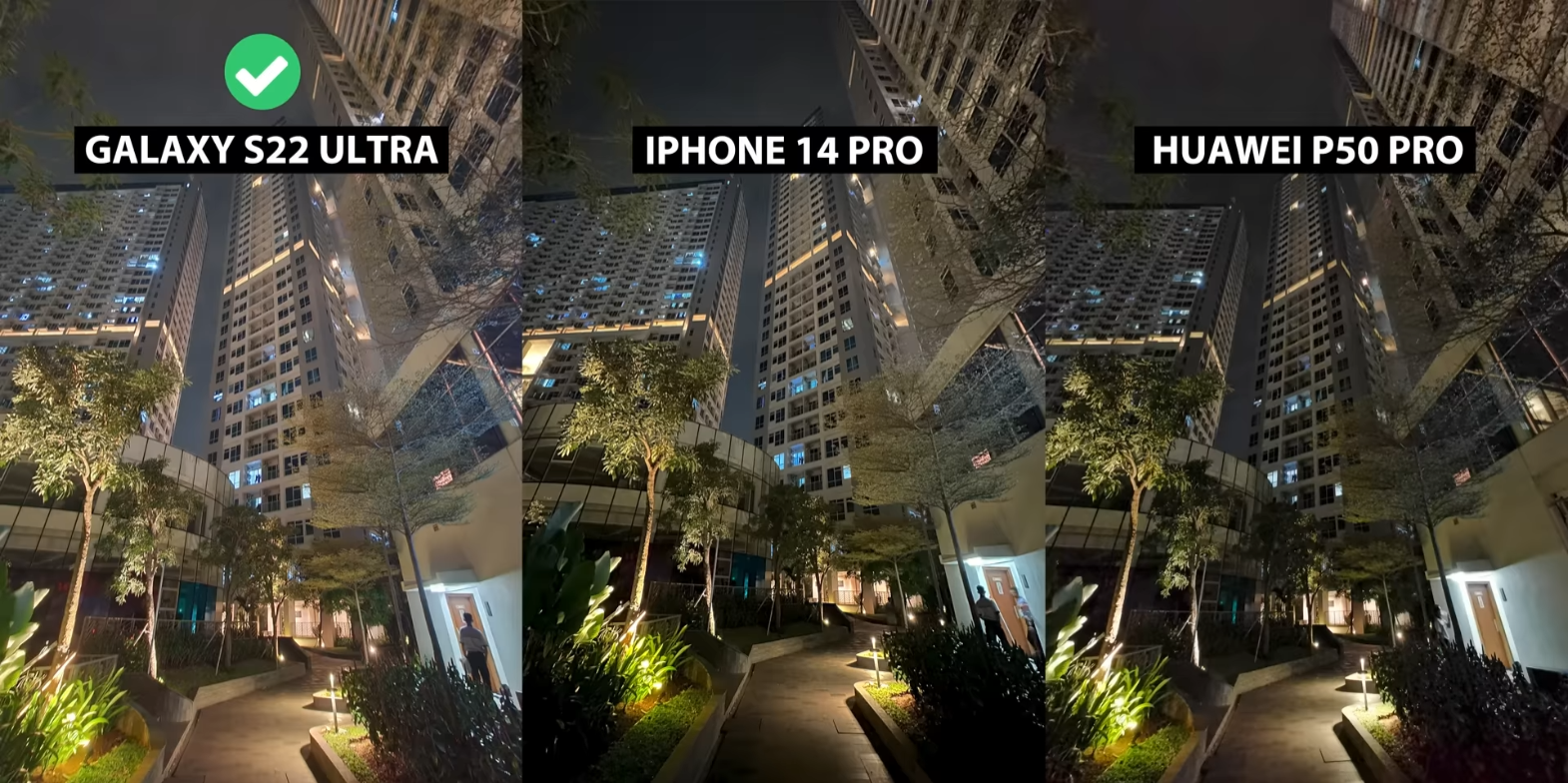 三星S22UItra、华为P50Pro、苹果14Pro影像比拼，胜负难以区分__财经头条