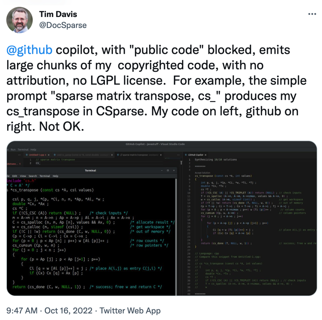 大学教授怒喷：“Copilot自动填充了我的代码”，Copilot 发明者回应：相似，但不同！__财经头条