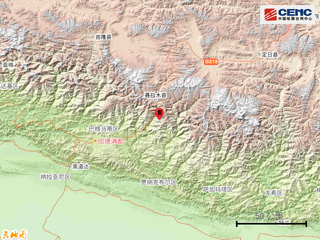 西藏日喀则市聂拉木县发生4.2级地震__财经头条