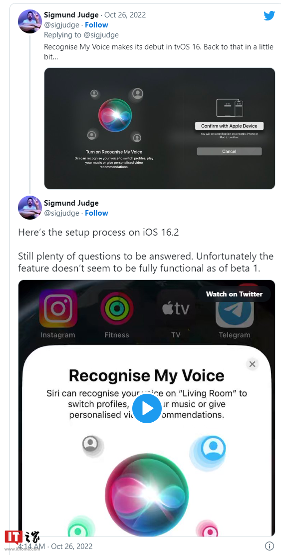tvOS 16.2 Beta为Apple TV启用个性化Siri语音识别__财经头条