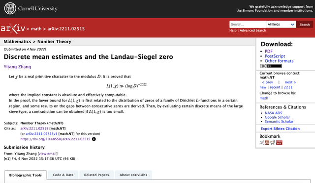 “零点猜想”成立吗？数学家张益唐今天在线为北大师生“解题”|论文|西格尔|张益唐_新浪新闻