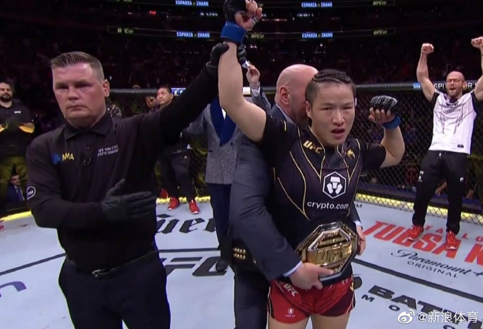 张伟丽重夺UFC冠军|张伟丽|冠军|埃斯帕扎_新浪新闻