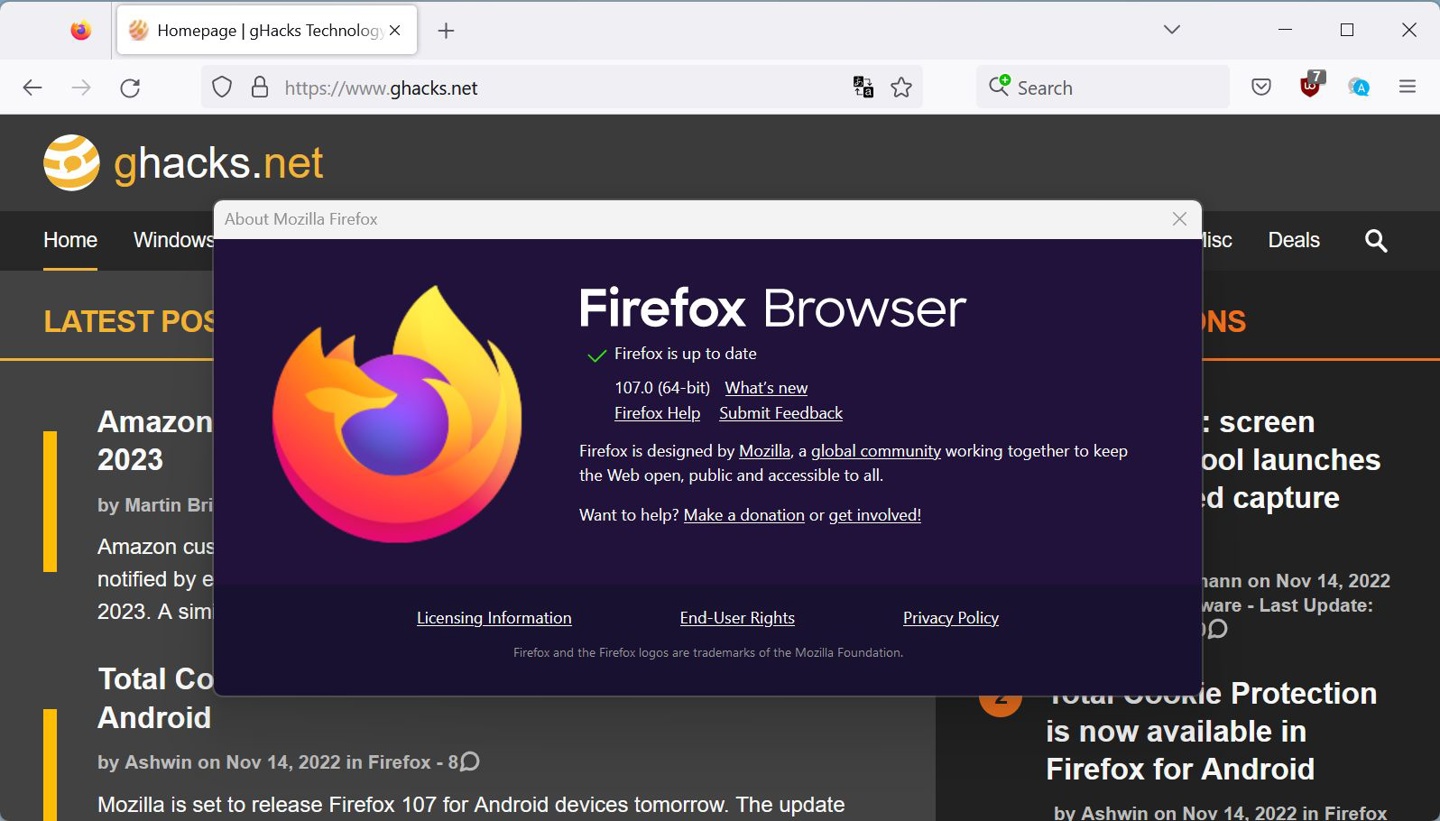火狐浏览器 Firefox 107 稳定版发布：增强安全，改善性能__财经头条