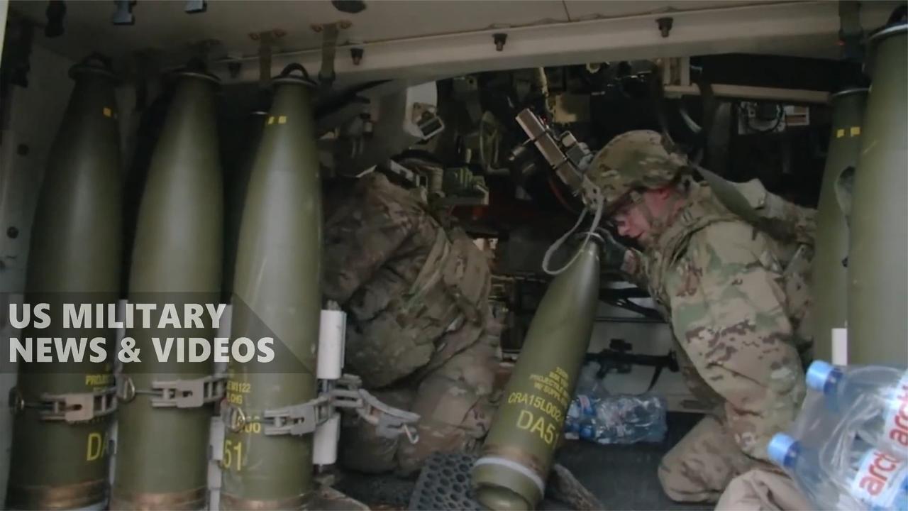 实拍M109自行火炮与155毫米炮弹_新浪新闻