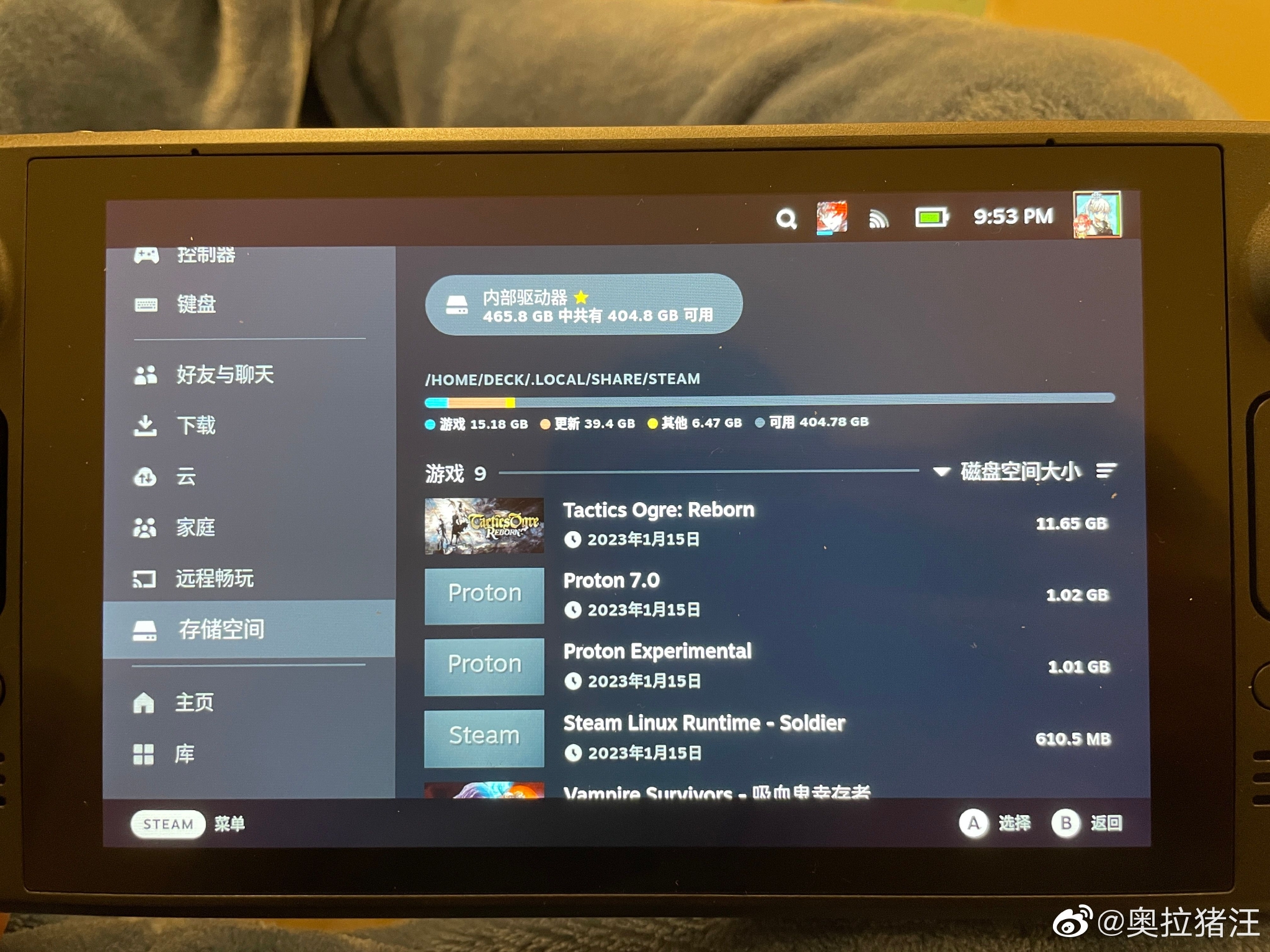 入手了Steam Deck顶配 肯定不是用来玩3A大作的……