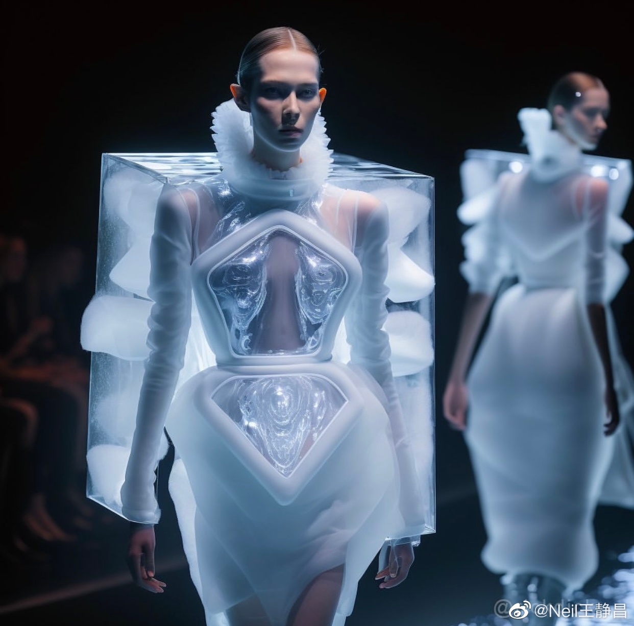 艺术家Rickdick用AI为未来的Balenciaga秀加上了冰块的效果……|AI_新浪新闻