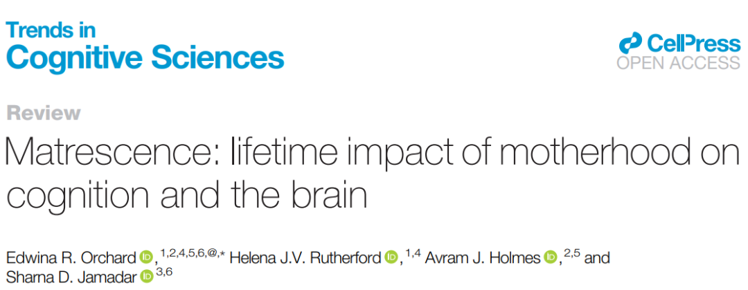 Trends Cogn Sci最新综述：只知道一孕傻三年？更应该了解生育对大脑/认知的终生影响__财经头条