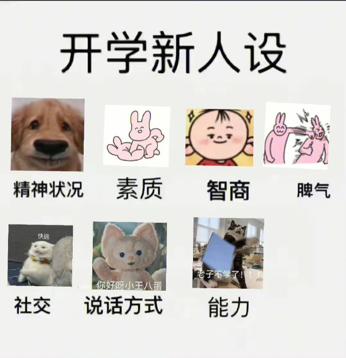 表情包来了 开学新人设 咱俩谁跟谁呀 再见了……|表情包|开学|新人_新浪新闻