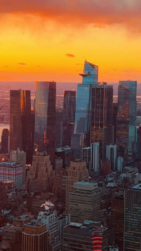 纽约的金色夕阳 always love Manhattan golden skyline|纽约_新浪新闻