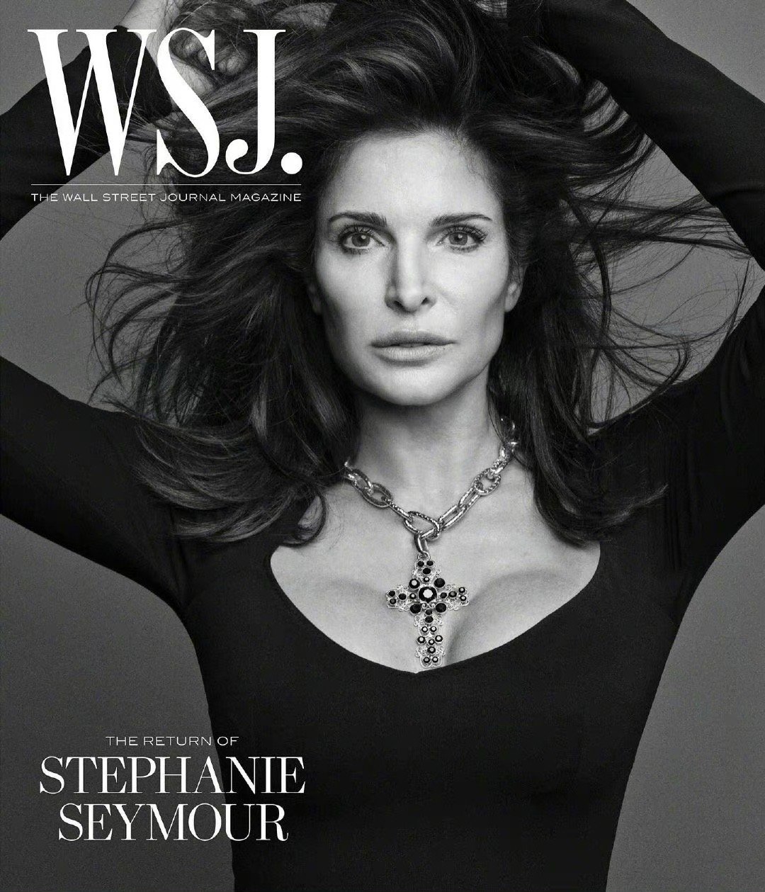 Stephanie Seymour “老姐姐”新封面，今年55岁的美国老牌超模|超模|封面_新浪新闻