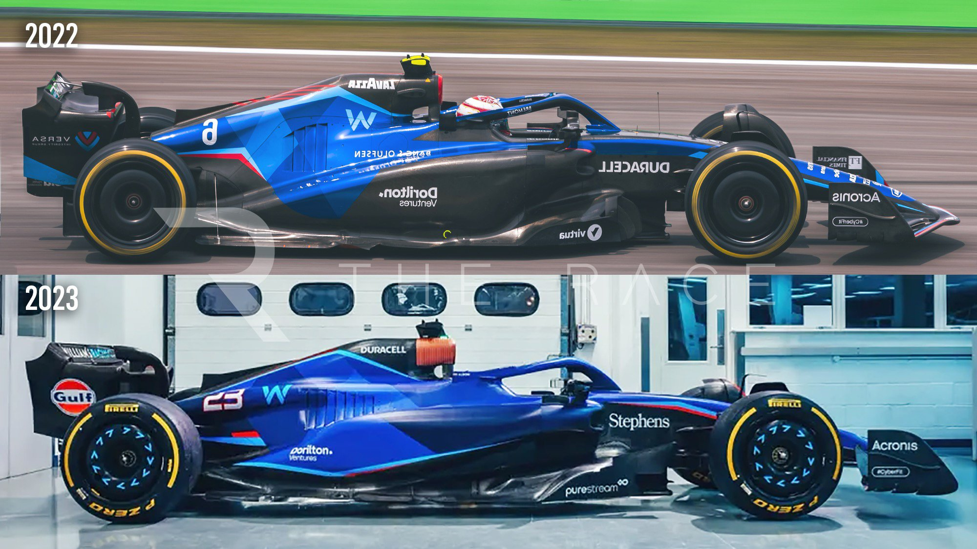 威廉姆斯FW45和FW44的对比图|威廉姆斯|F1_新浪新闻